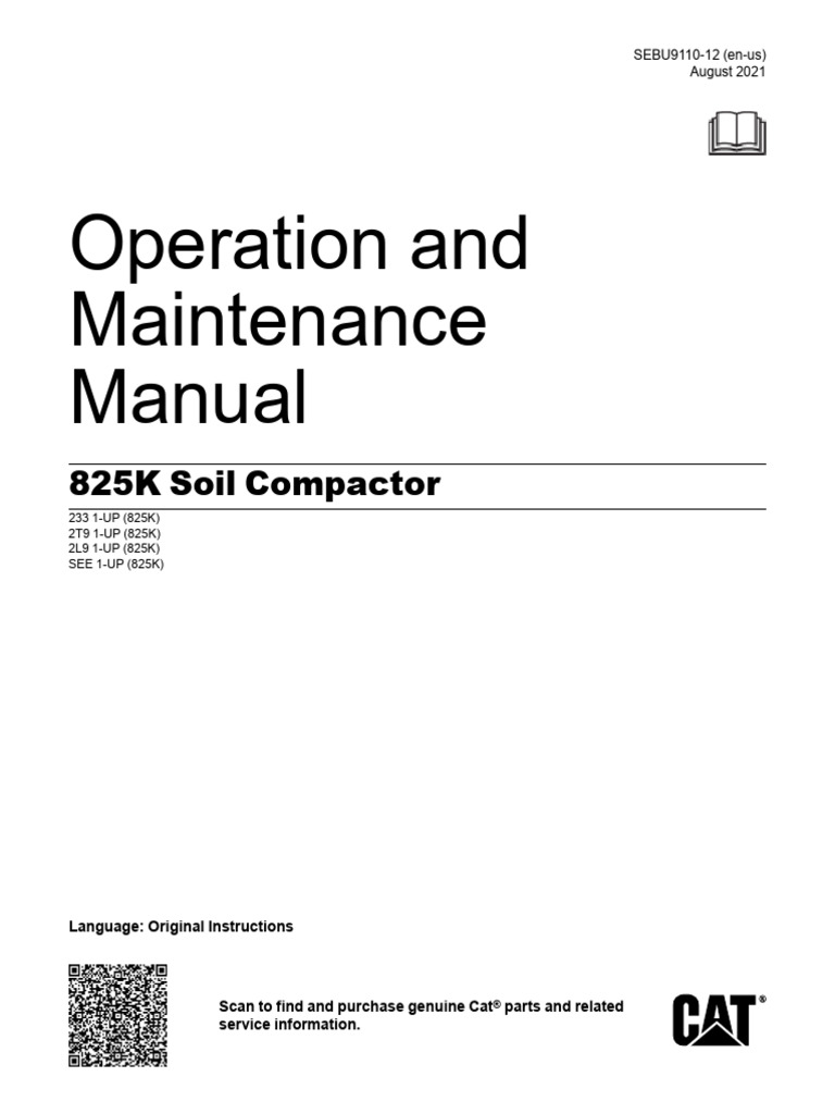 CAT 825K Soil Compactor OMM | PDF