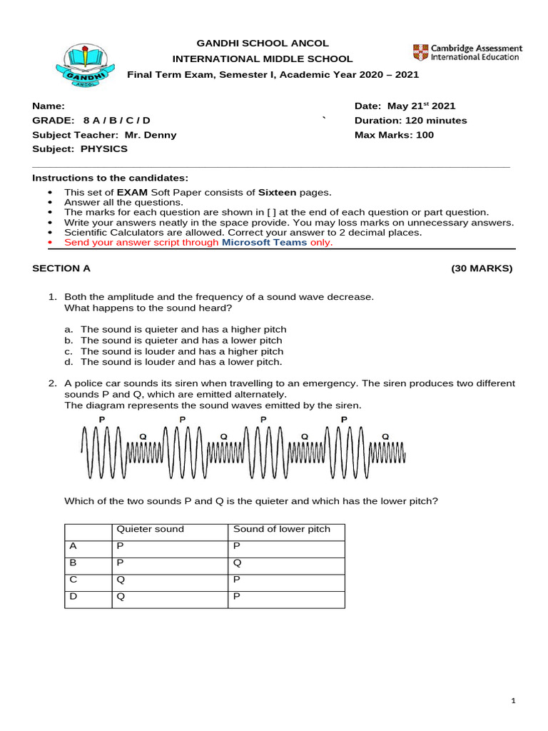 Physics Grade 8 | PDF