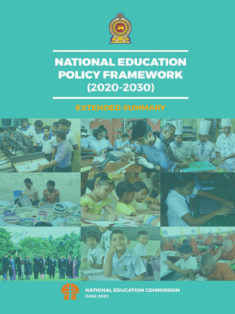 NATIONAL EDUCATION POLICY FRAMEWORK 2020 2030 - Extended Summary | PDF