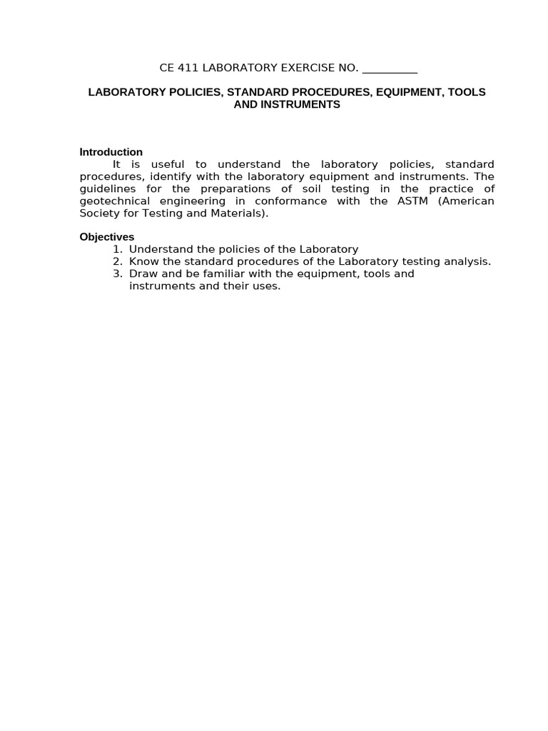 Soil Mechanics Lab 1 | PDF