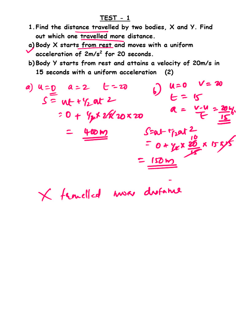Test-1 - Answers | PDF