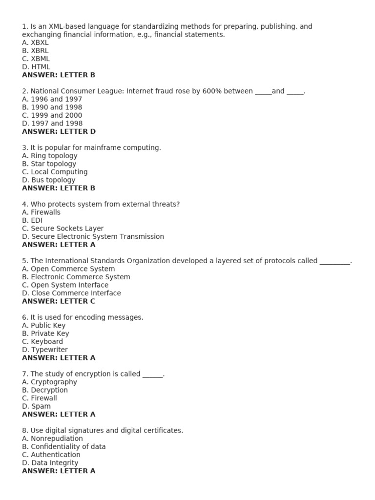 Group 2 - AIS QUESTIONNAIRE - FINALS | PDF | Computer Network | Encryption