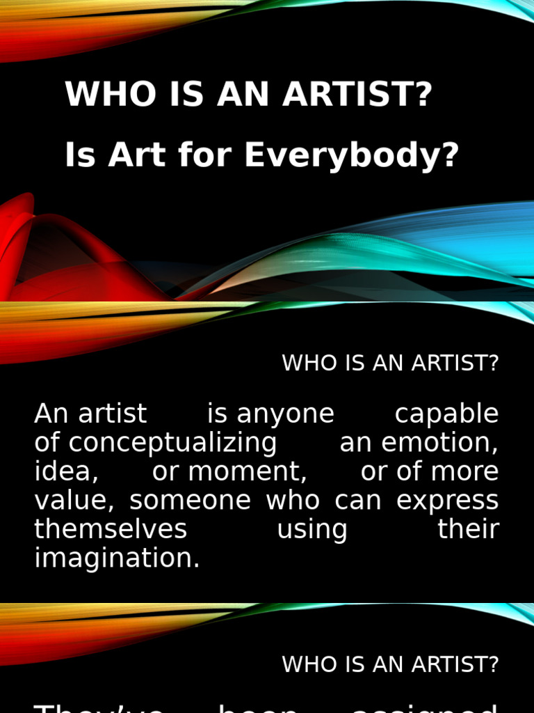 Who Is An Artist | PDF