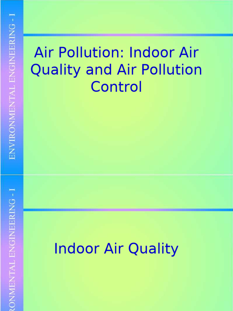 Air Pollution Indoor Air Quality and Air Pollution Control | PDF