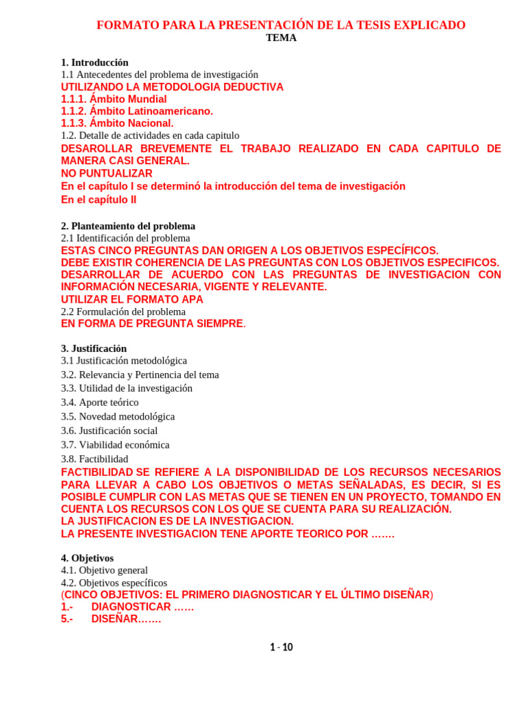 Formato de Tesis Completo 2024 | PDF