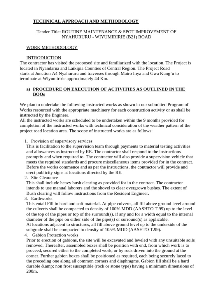 255 Detailed Work Methodology | PDF