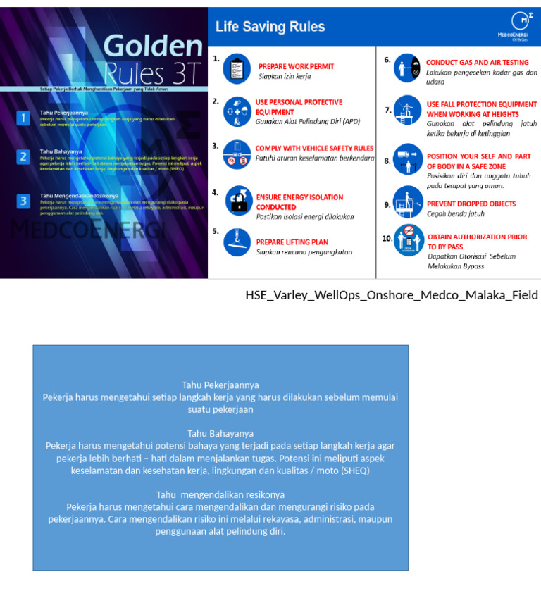 Life Saving Rules Untuk Medco | PDF