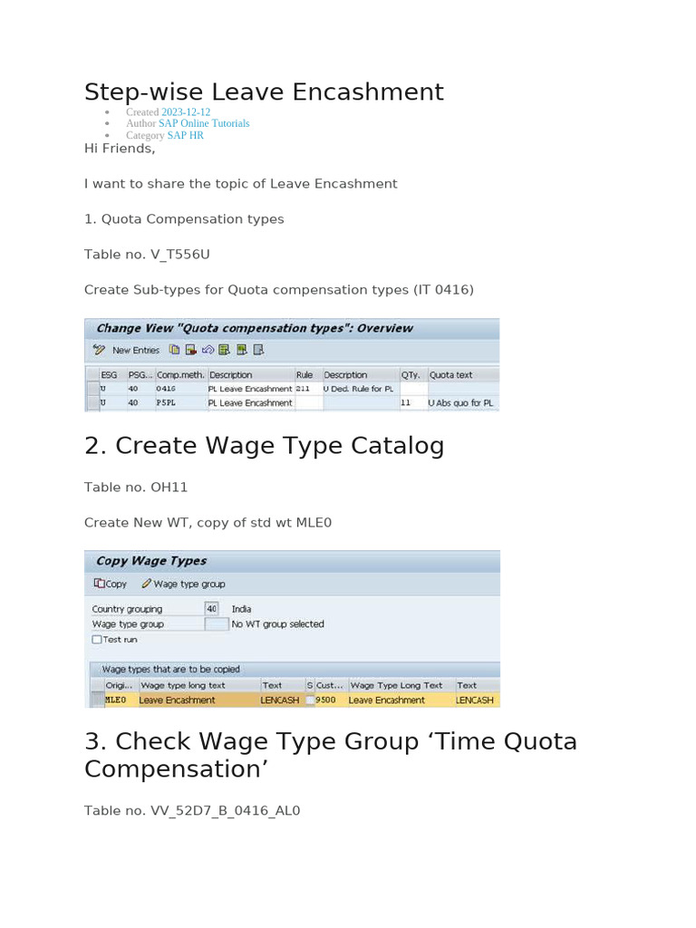 Leave Encashment All Process1 | PDF