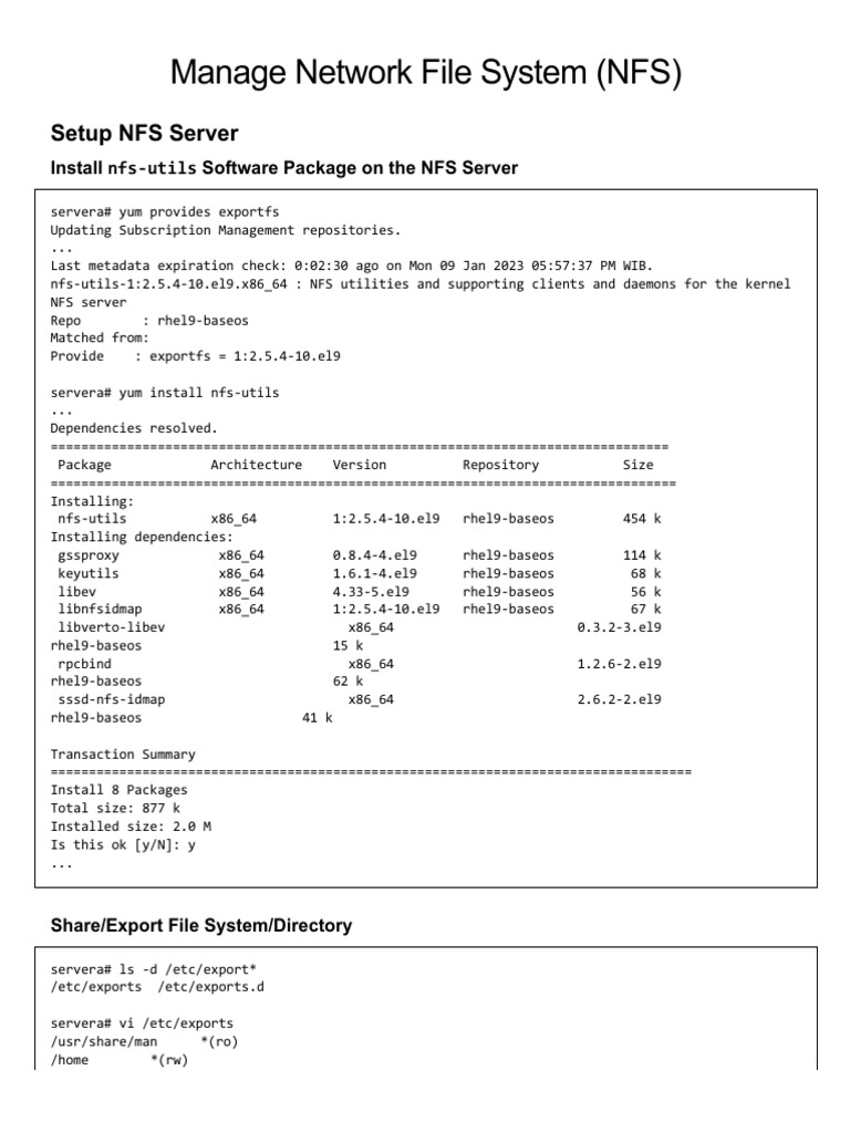 Manage Nfs | PDF