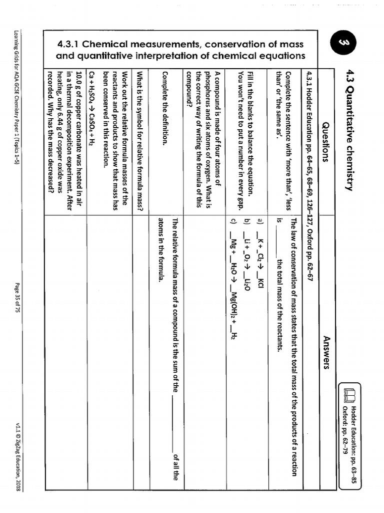Chapter 4 Chemical Calculations | PDF