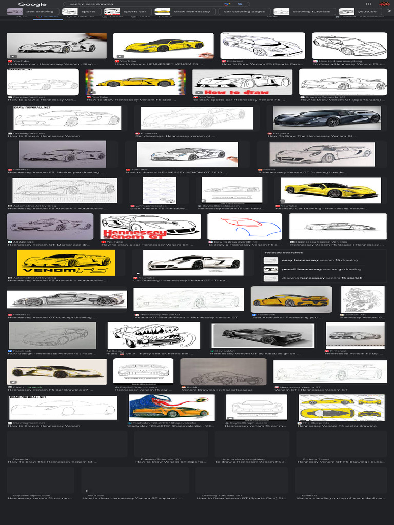 Venom Cars Drawing - Google Search | PDF | Car | Motor Vehicle