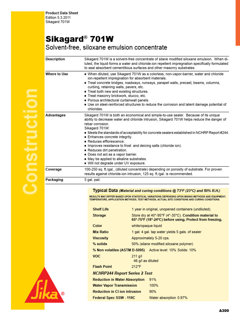 Sikagard-701W-Data Sheet | PDF