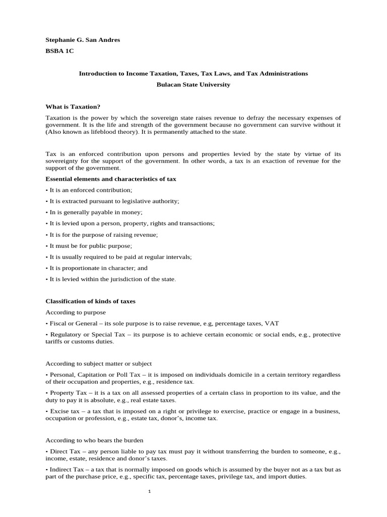 Income Taxation | PDF