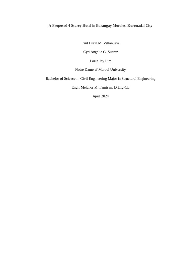 4 Storey Hotel Building 2 Pdf