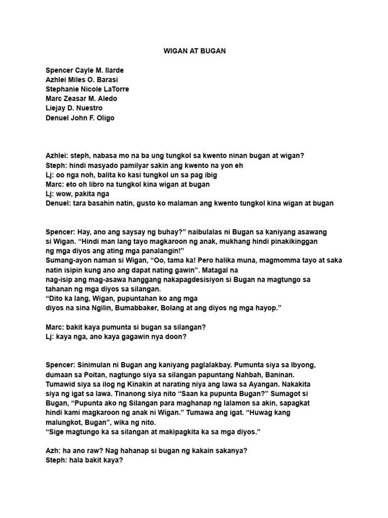 10 Filipino Wigan at Bugan-1 | PDF