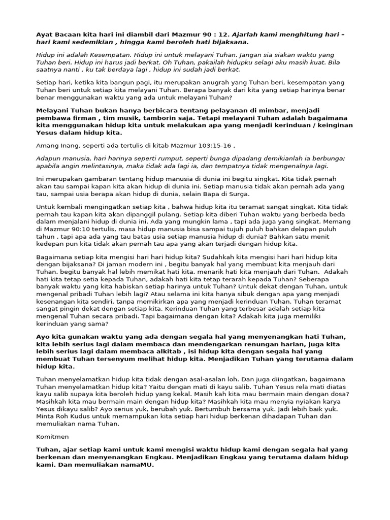 Kotbah Simple Partangiangan | PDF