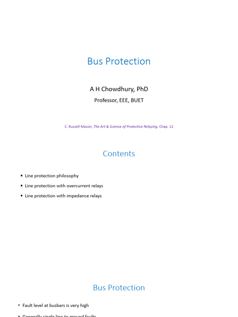 12 - Bus Protection | PDF
