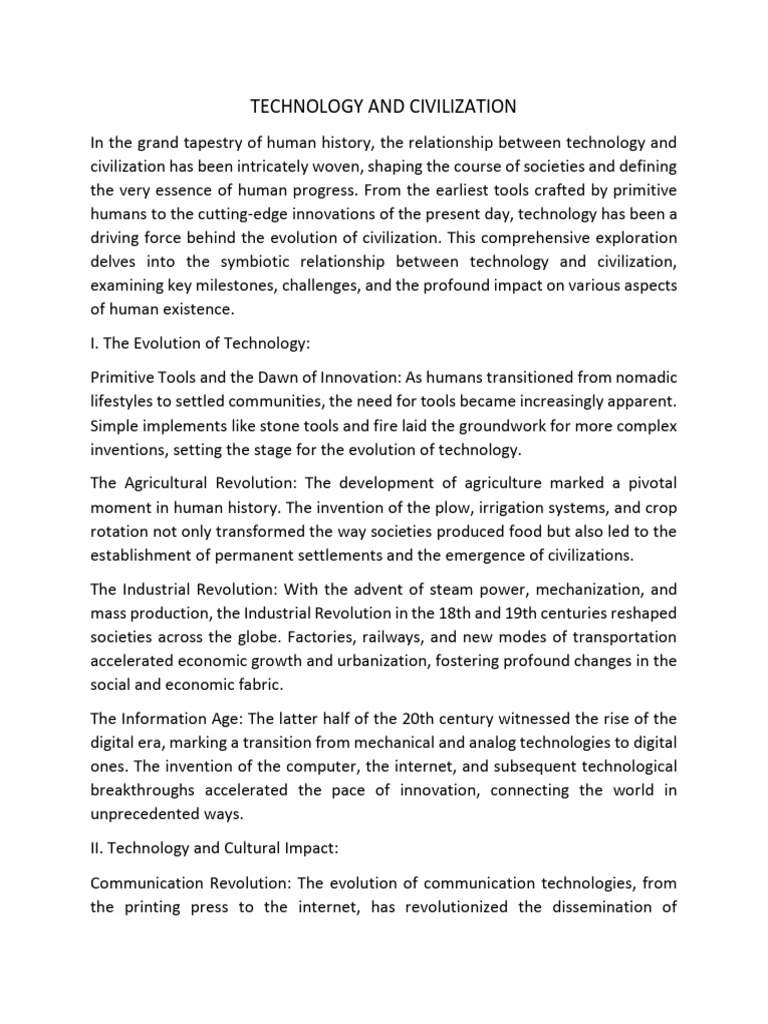 Technology and Civilization | PDF
