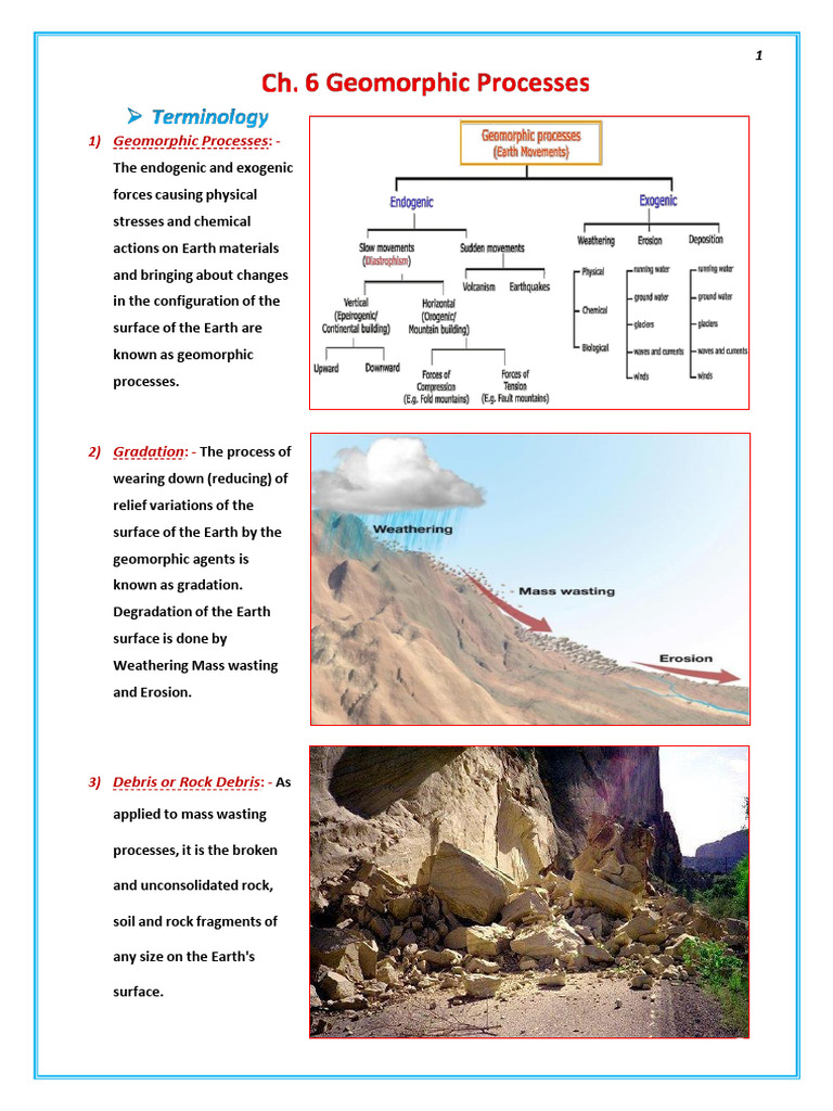 Ch. 6 Geomorphic Processes | PDF