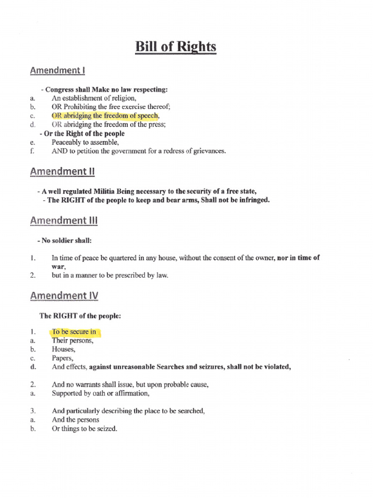 Bill of Rights | PDF