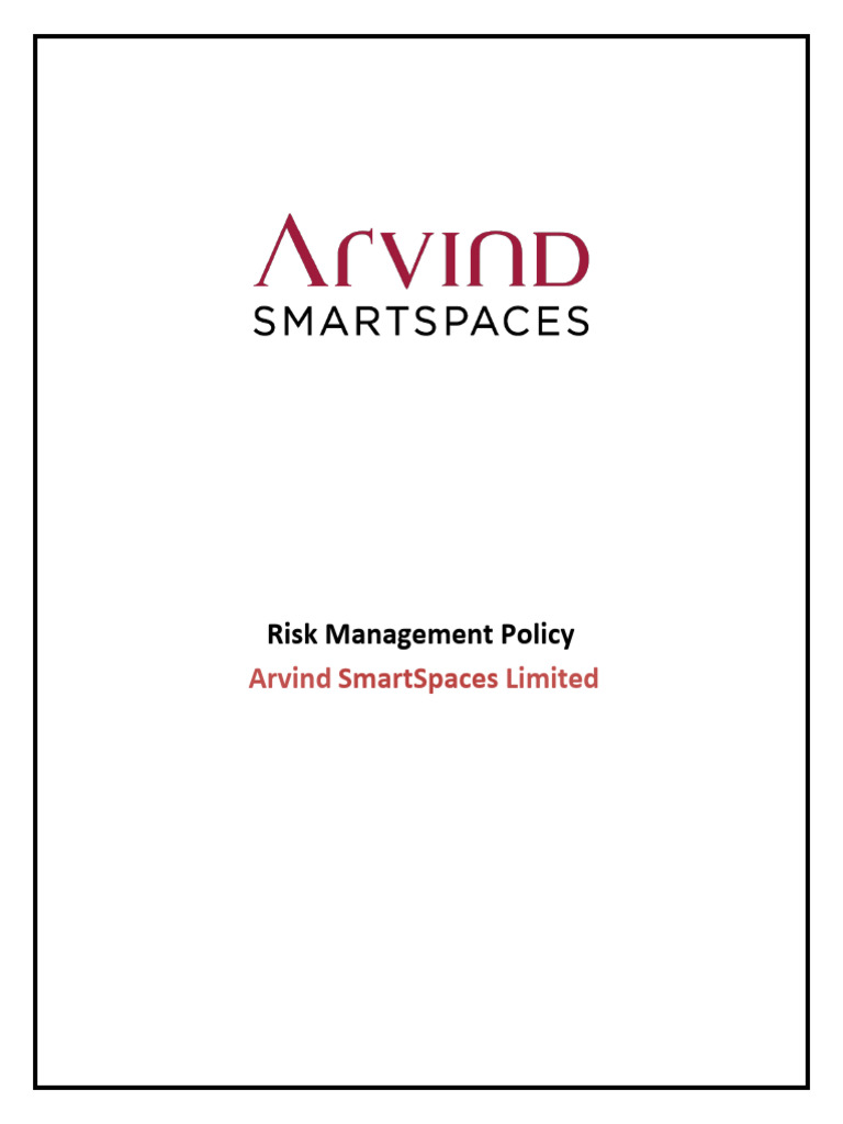 ASL Risk Management Policy | PDF | Risk Management | Risk