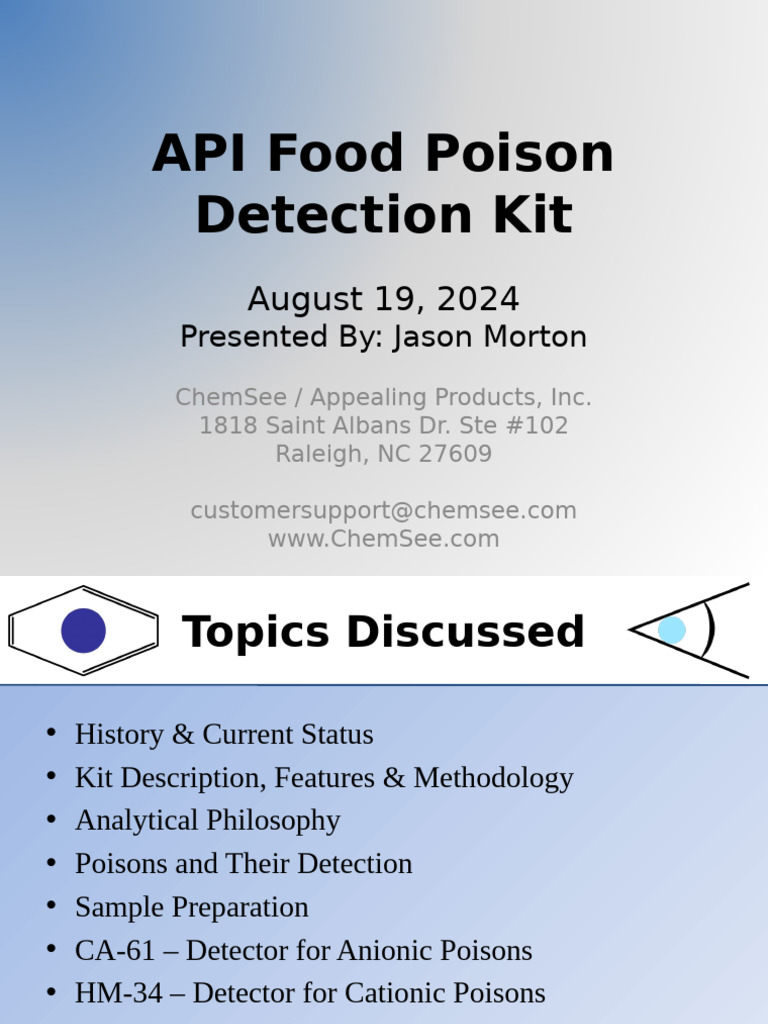 FP Detection Kit Training | PDF | Poison | Toxicity