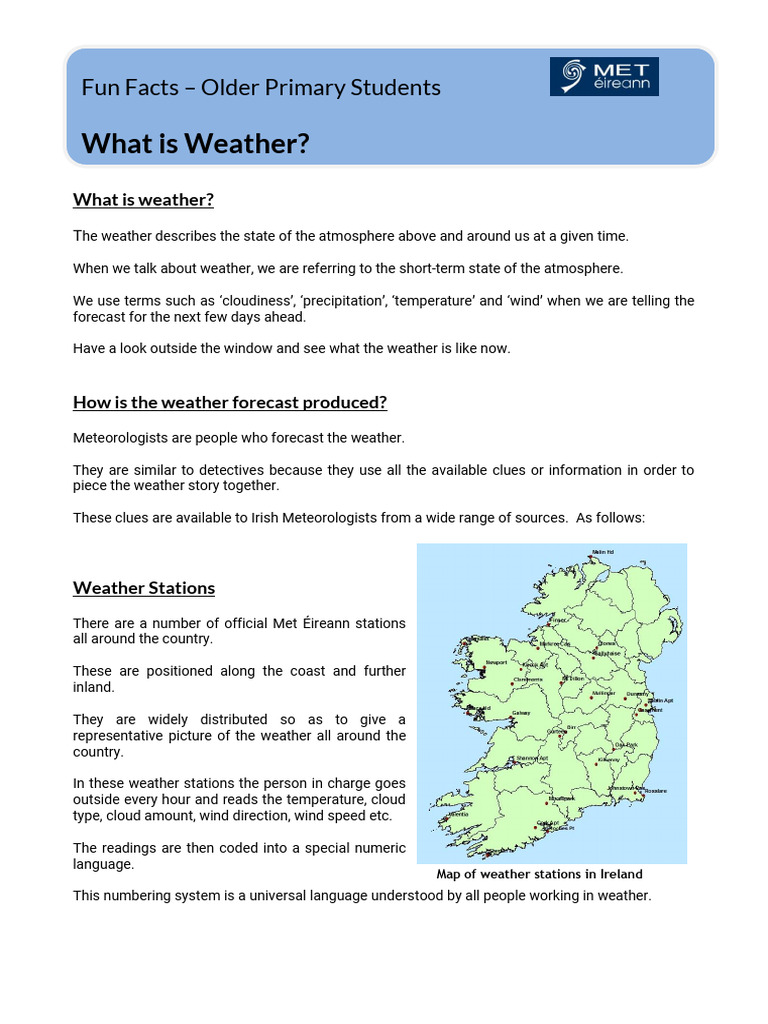 OP Fun Facts What Is Weather | PDF | Precipitation | Science & Mathematics