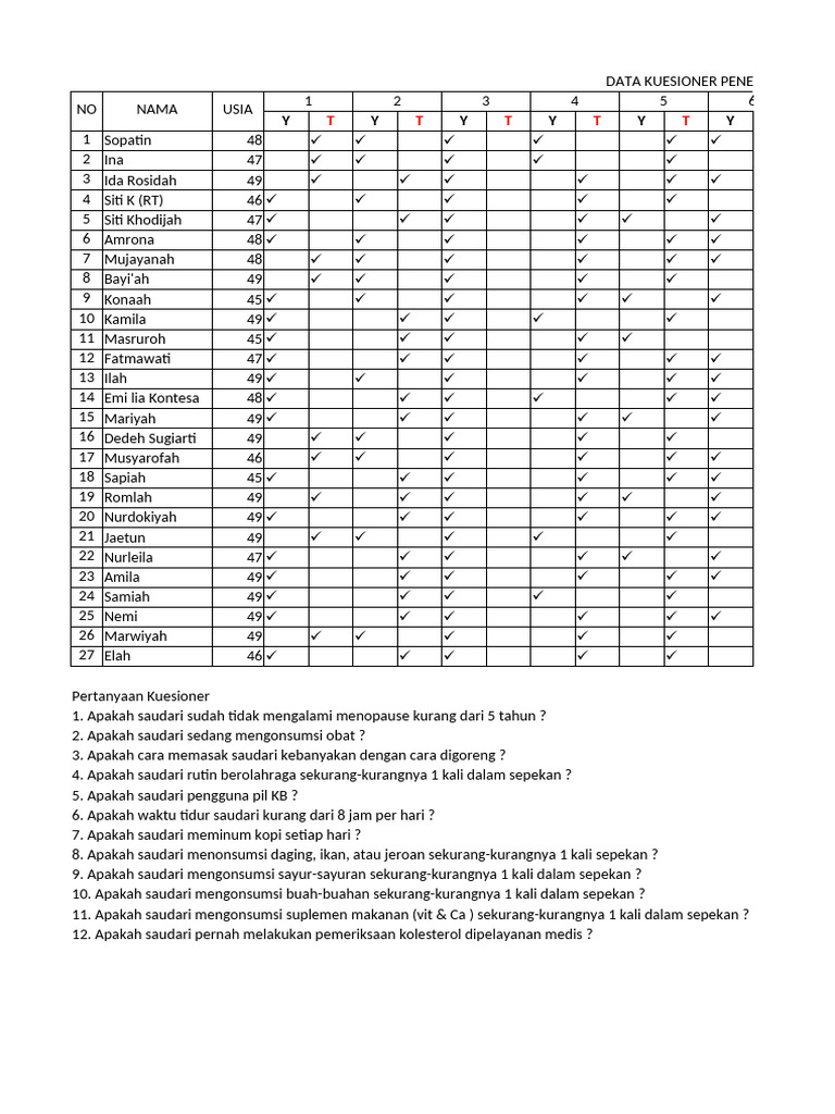 DATA Kuesioner - DENA | PDF