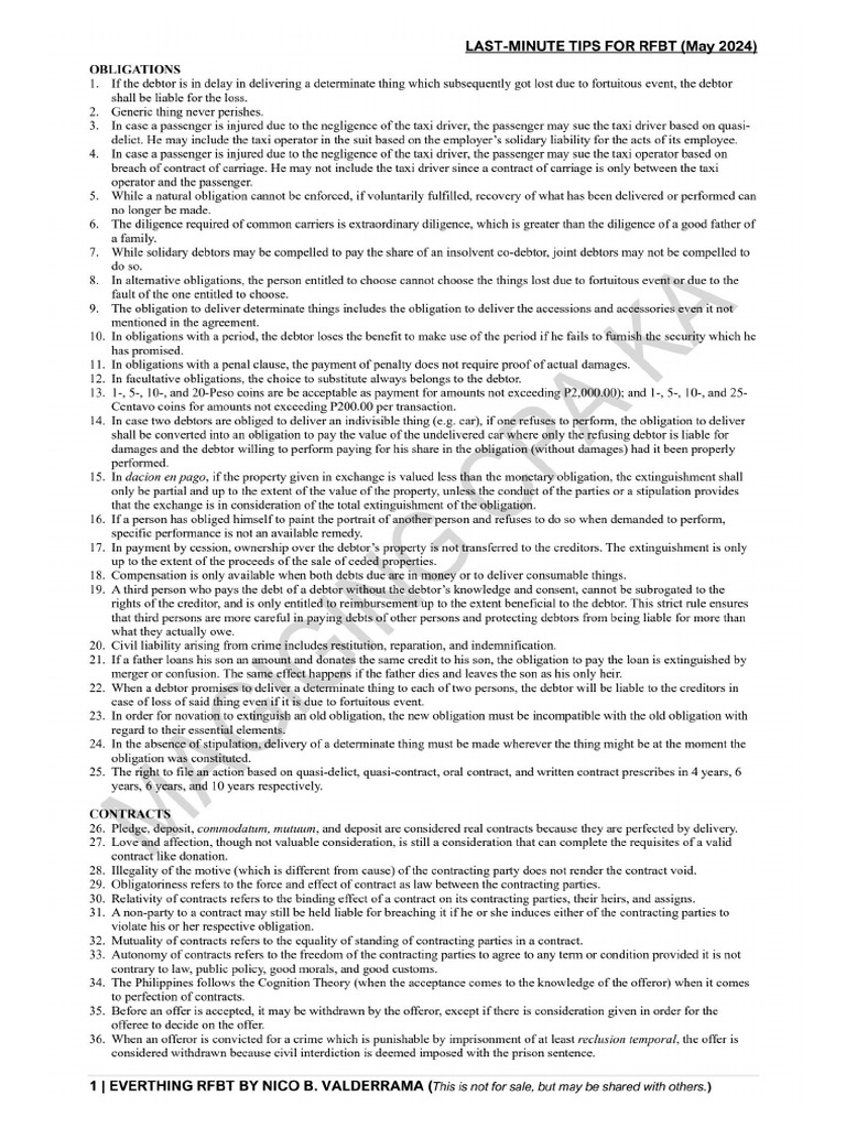 Last Minute Notes | PDF