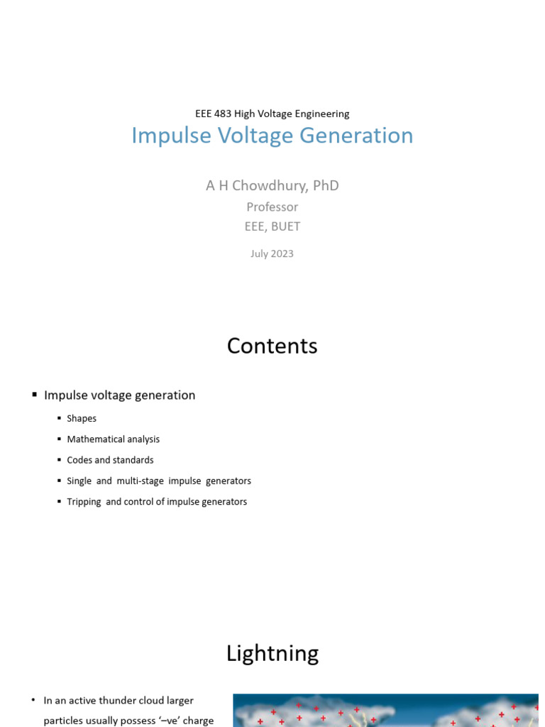 4 - Impulse Voltage Generation | PDF