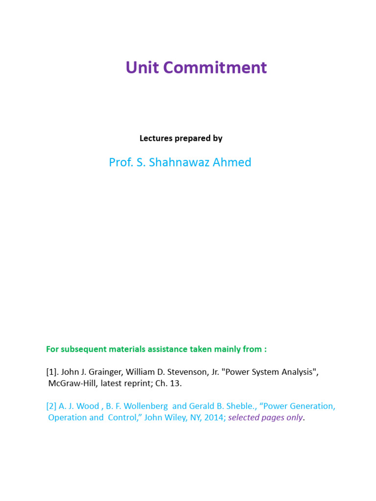 3 - Unit Commitment | PDF 3 - Unit Commitment | PDF
