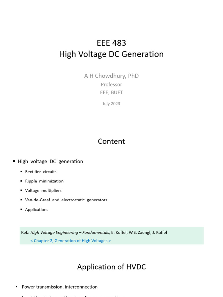 2 HVDC Generation | PDF