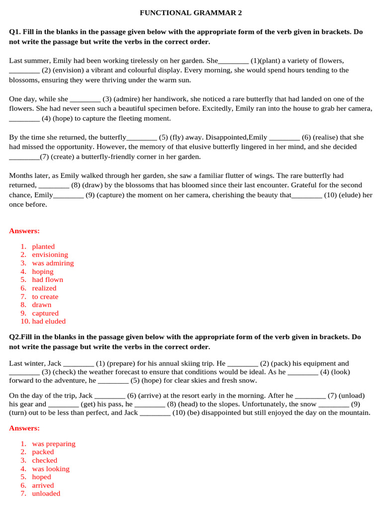 Functional Grammar 2 | PDF