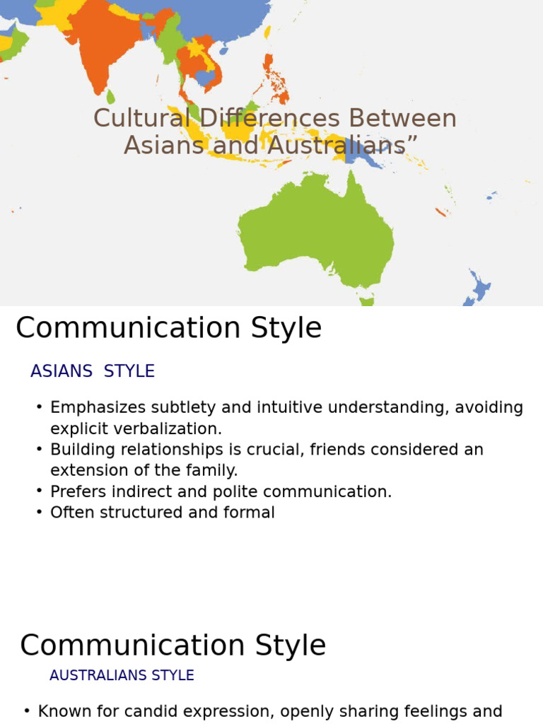 Cultural Differences Between Asians and Australian" | PDF