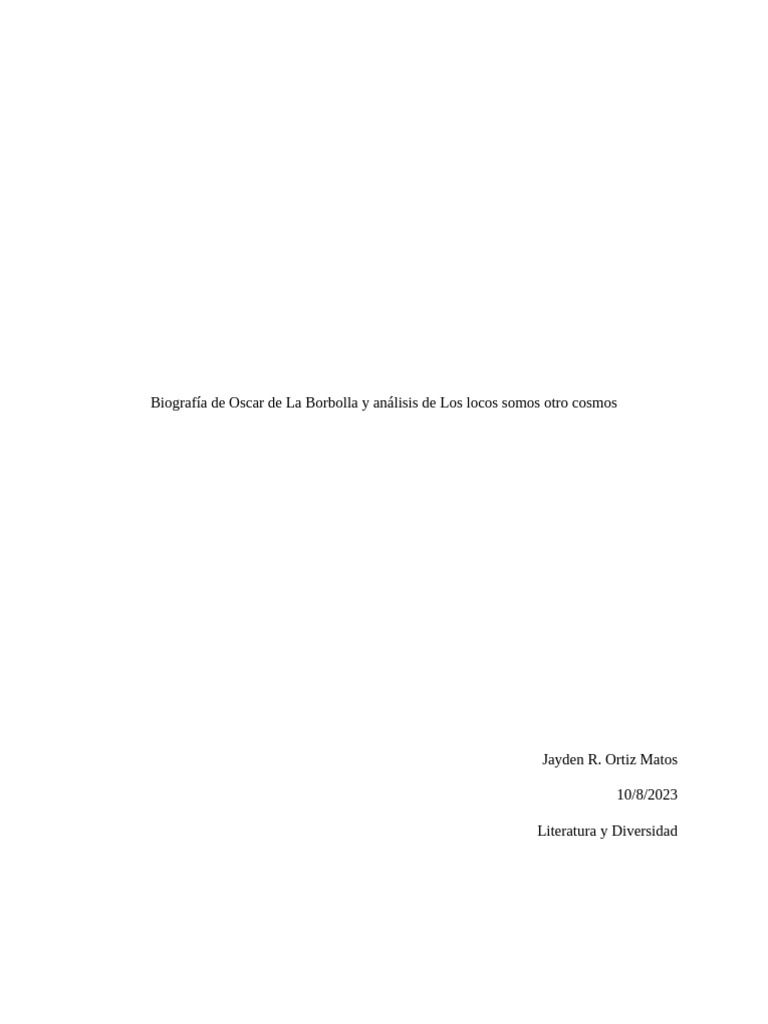 Óscar de La Borbolla Biografia | PDF