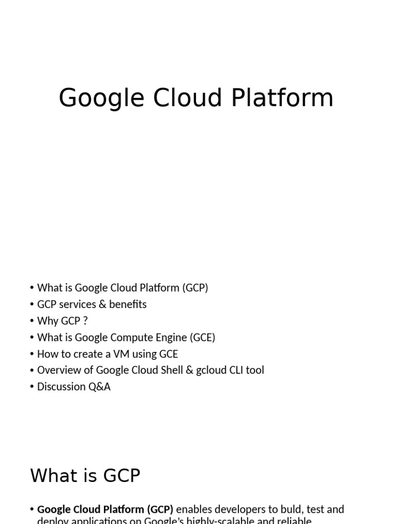 Google Cloud Platform | PDF