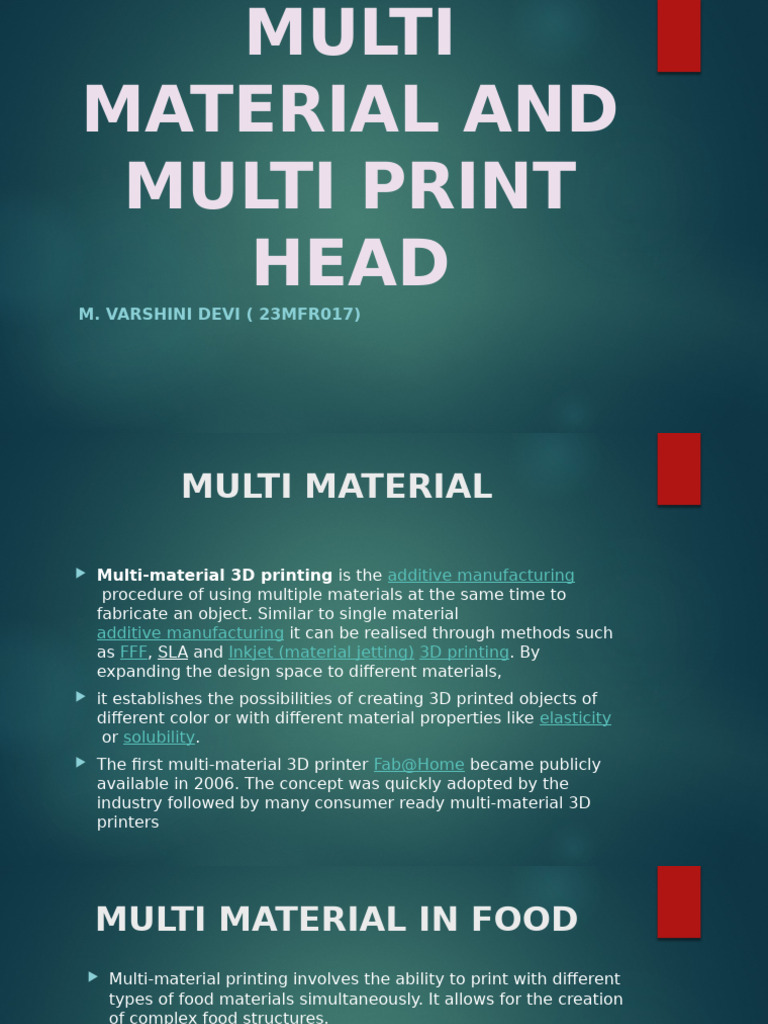 Multi Material and Multi Print Head | PDF
