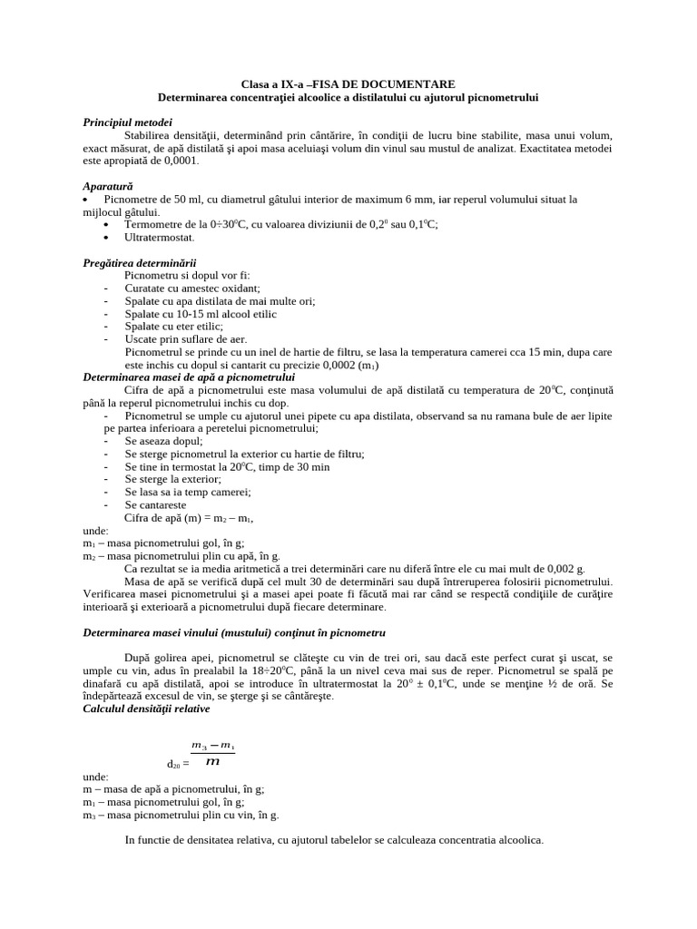 Fisa de Documentare Con Alc | PDF