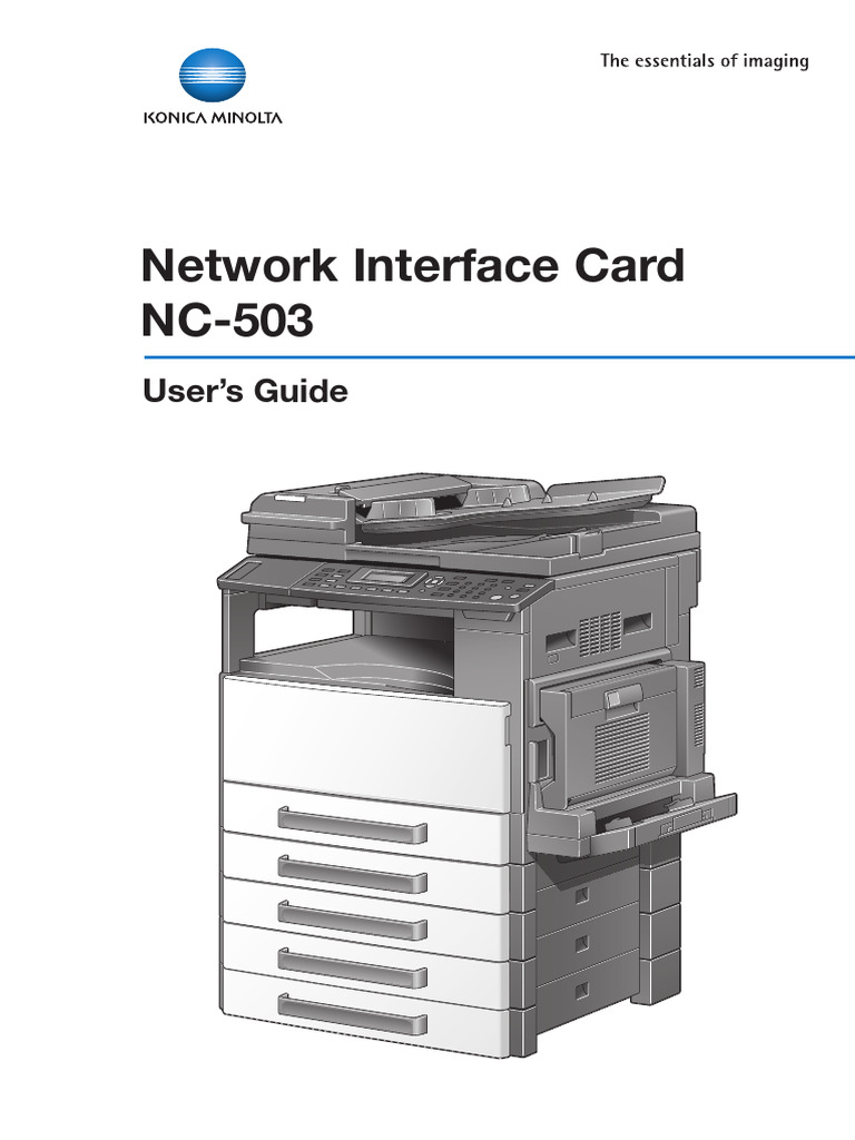 User Guide NC-503 Scan, Network | PDF