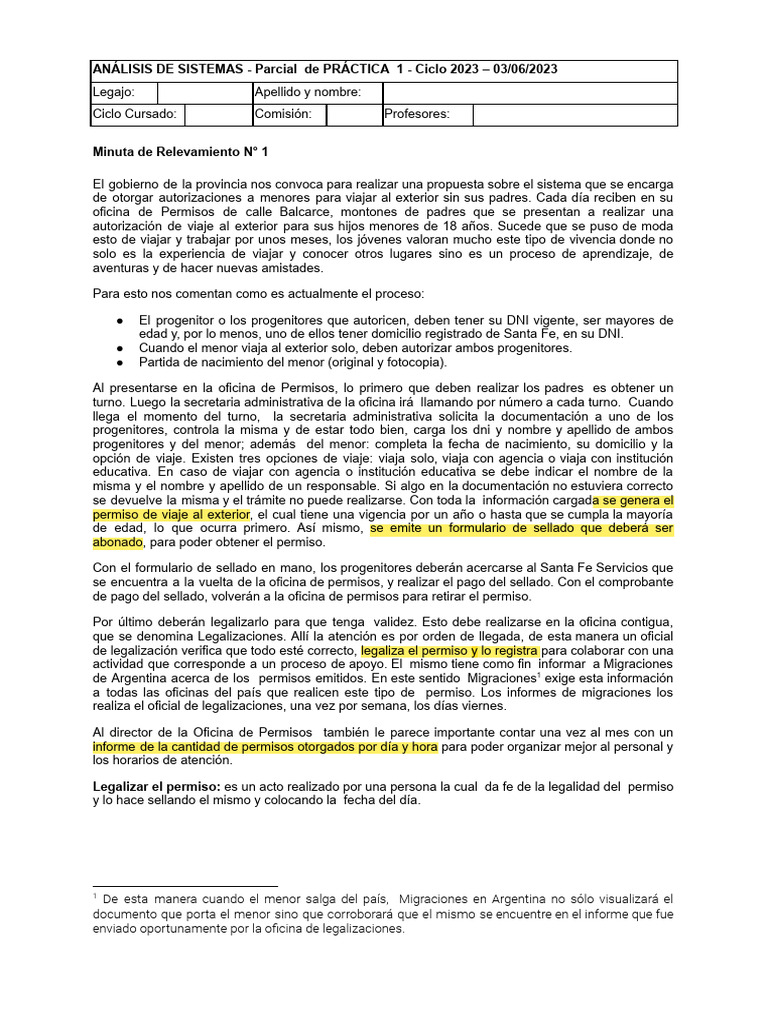 Enun Autorizacion Permisos P01 2023 AdeSi | PDF | Documento de identidad