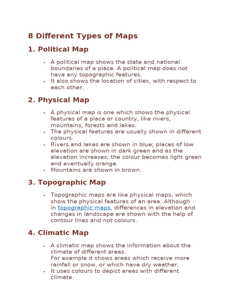 8 Different Types of Maps | PDF