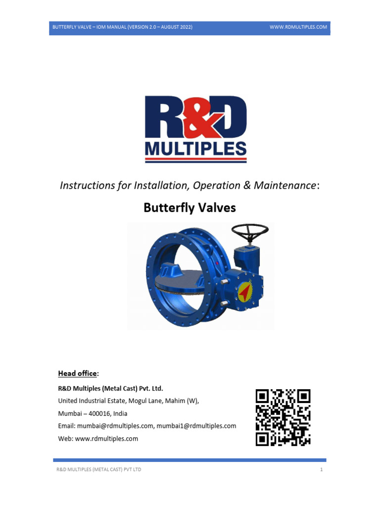 Operation & Maintenance Manual BFV | PDF