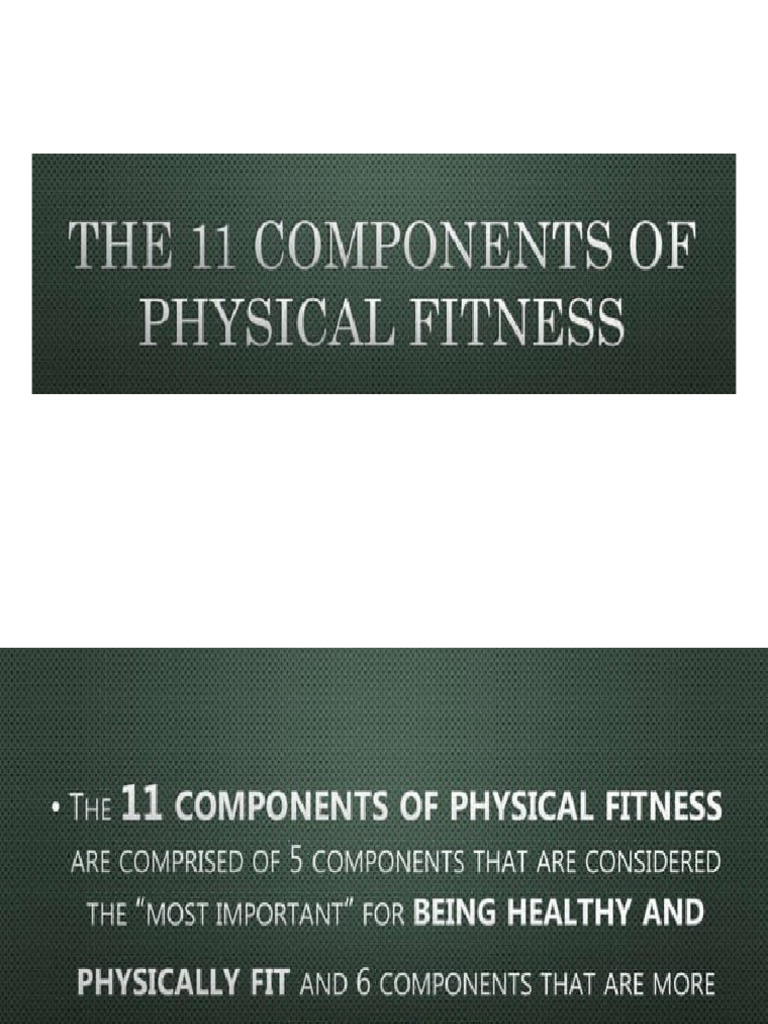 Components of Physical Fitness | PDF