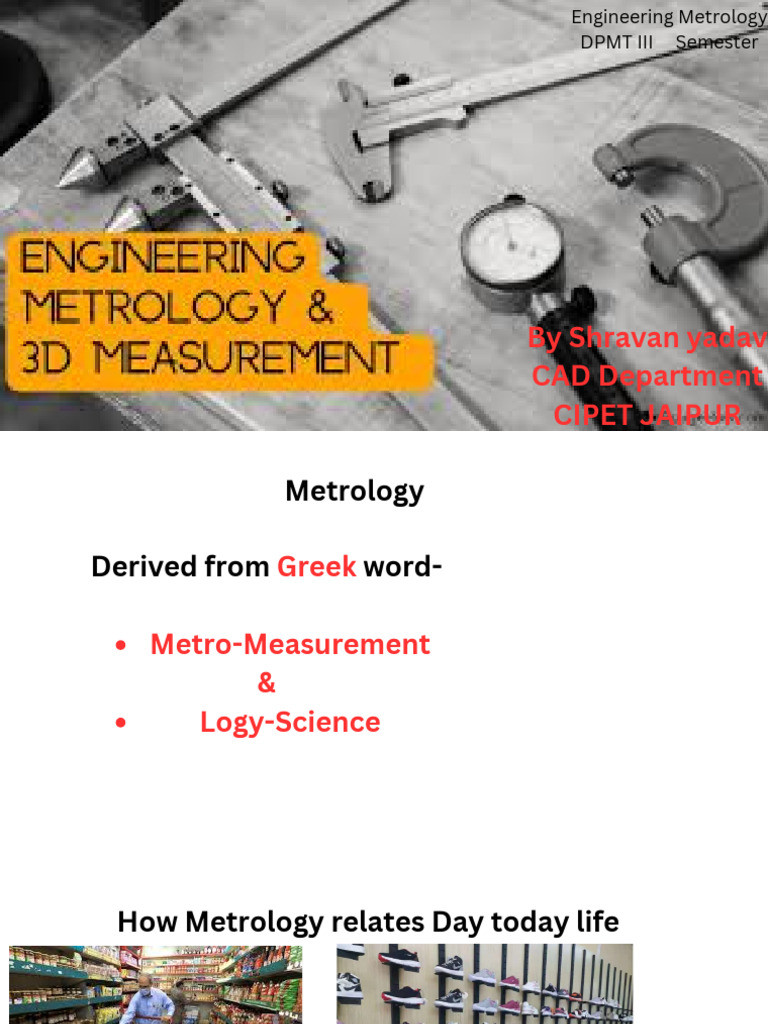 Engineering Metrology DPMT III Semester | PDF | Observational Error | Metrology