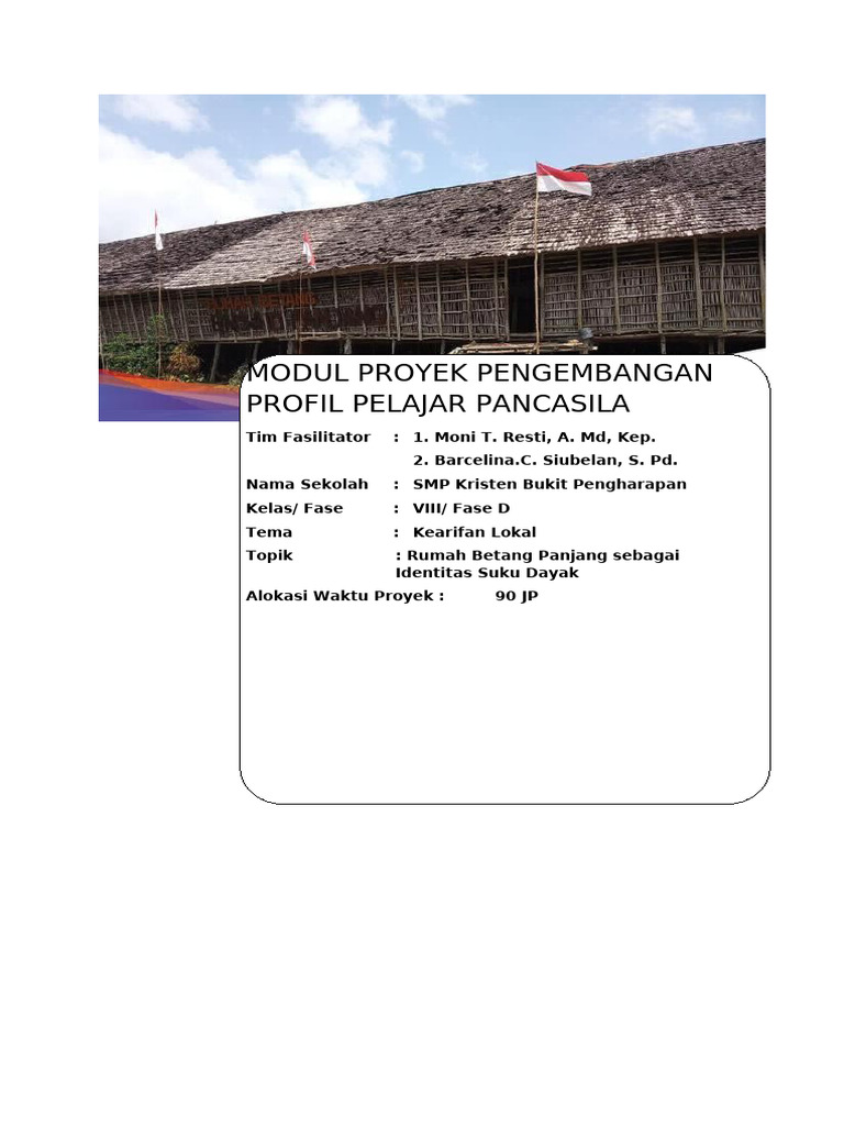 Modul p5 - Kearifan Lokal Kls 8 | PDF