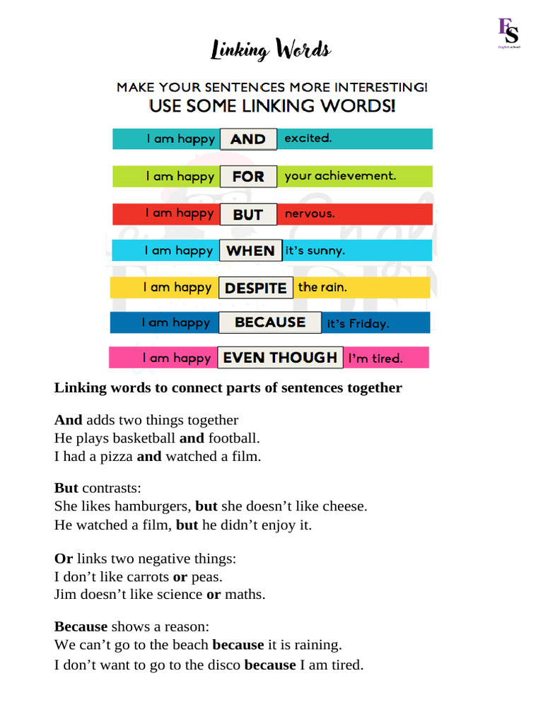 Linking Words Presentation | PDF