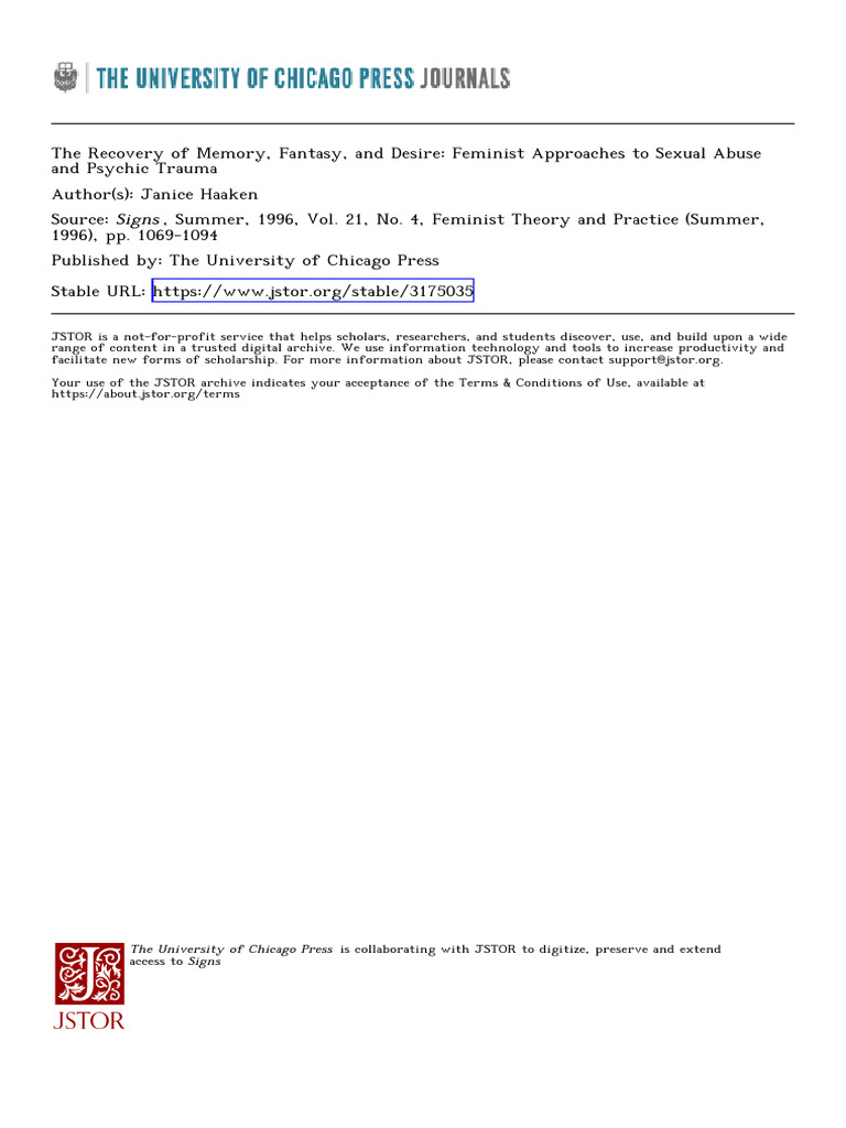 Haaken RecoveryMemoryFantasy 1996 | PDF