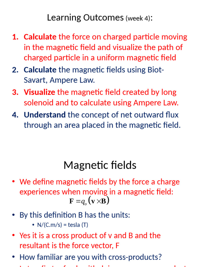 Lecture Magnetic Fields 2024 | PDF