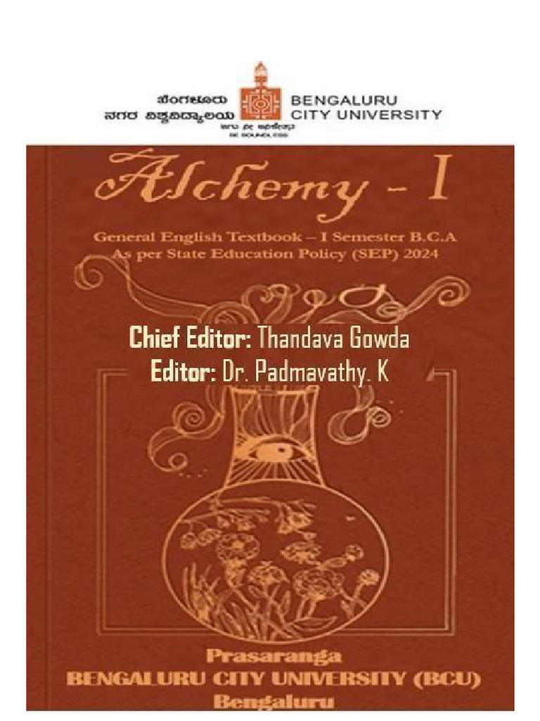 Alchemy I - I B.C.A. Sep Textbook 2024 Final Copy, Bcu | PDF