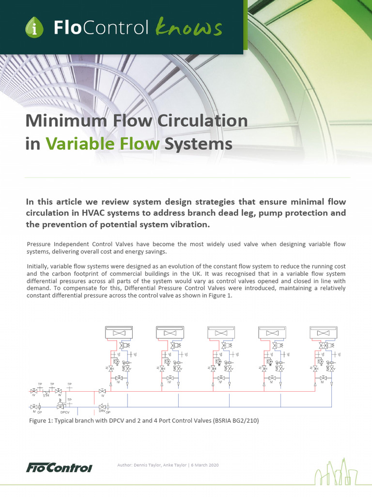 Minimum Flow Circulation in Variable Flow Systems 2 | PDF